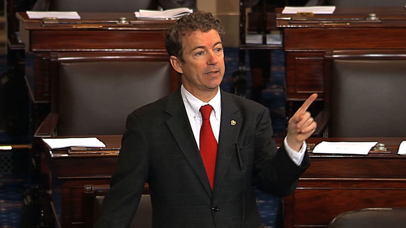 Nearly 13 Hours Later, Sen. Paul Ends His Filibuster; Here's The Video ...