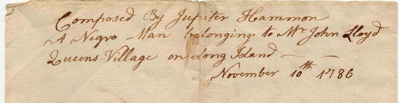 Student Finds New Work By First Published African-American Poet : NPR