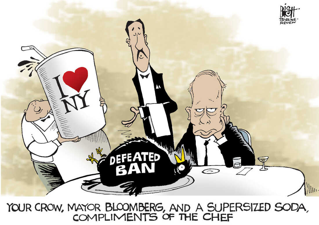 Double Take 'Toons: Bloomberg's Last Gulp? : NPR