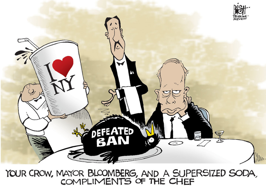 Double Take 'Toons: Bloomberg's Last Gulp? : NPR