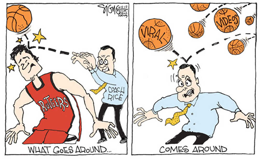 Double Take 'Toons: Mike Rice's Flagrant Foul? : NPR
