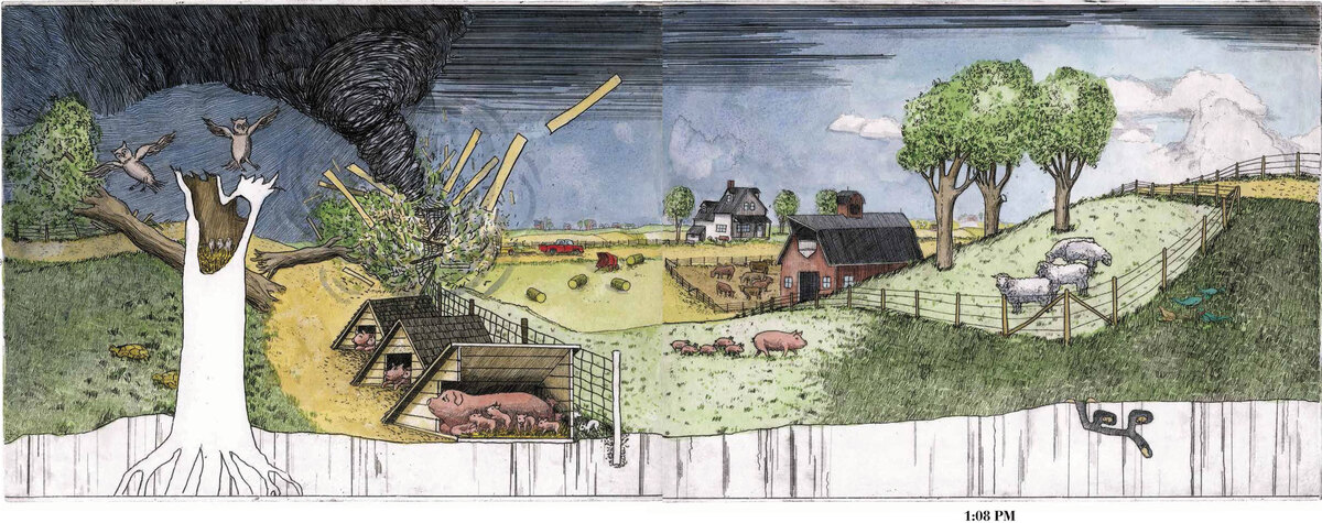 Arthur Geisert's 'Thunderstorm' Celebrates Life On The Prairie : NPR