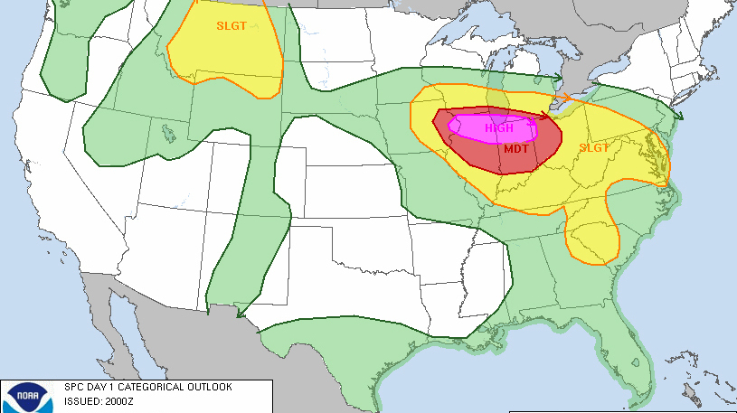 Huge System Of Storms Predicted To March East From Midwest : The Two ...