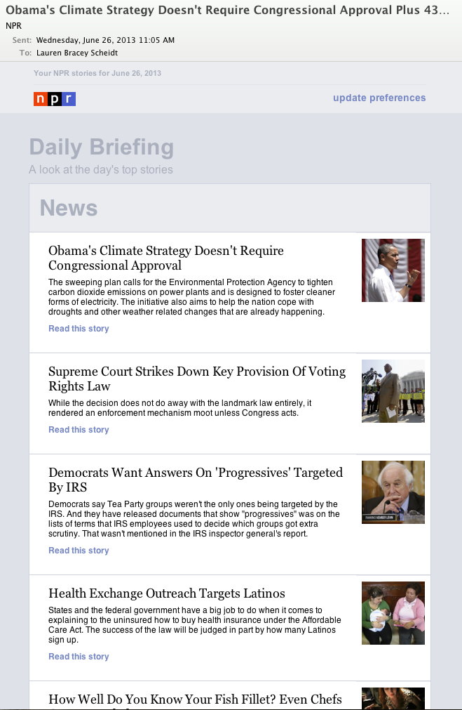 Email Newsletter Improvements Let You Customize Your Content : NPR ...