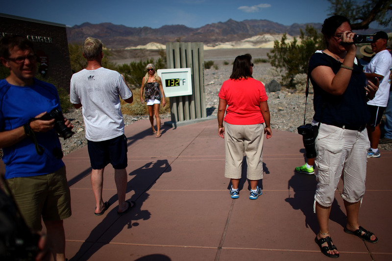 Summer 'Heat Tourists' Sweat With Smiles In Death Valley : NPR