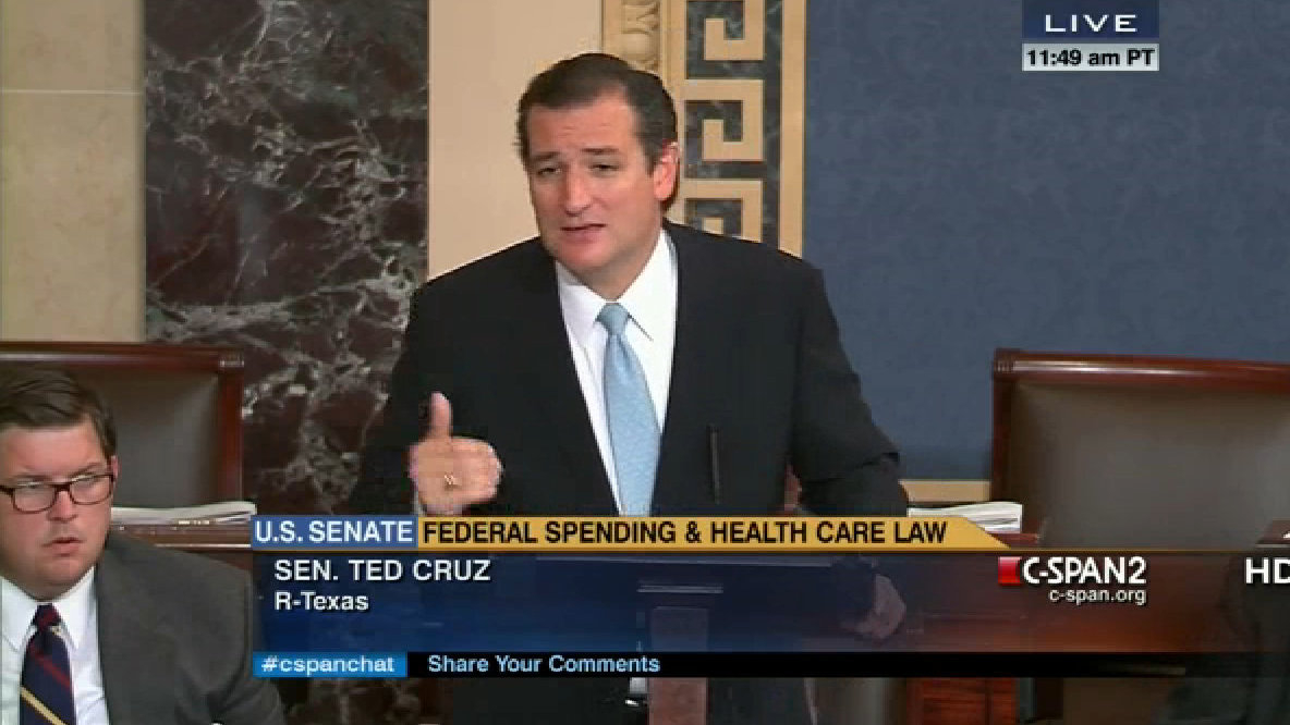 With A Call For Prayer, Cruz Wraps Up Protest Against Obamacare : The ...