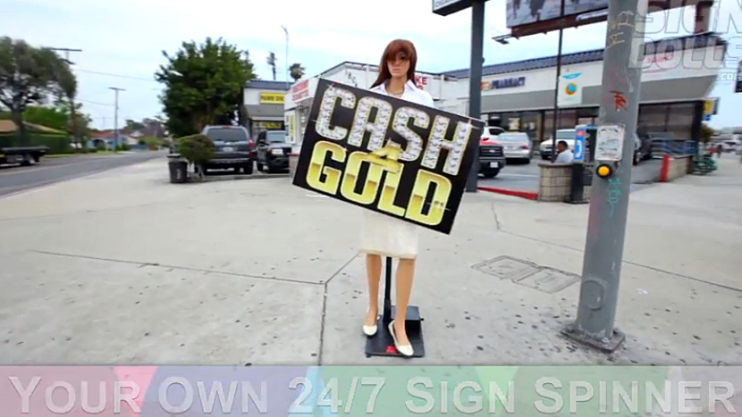 There's A New Kind Of Sign Spinner In Town : NPR