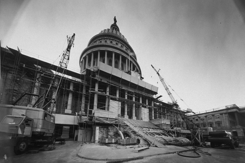 Showing Signs Of Age, Capitol Dome Gets A Face-Lift : NPR