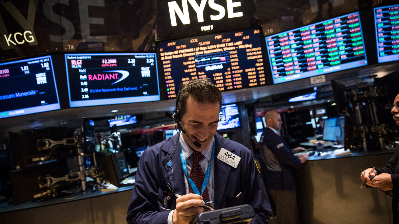 Dow Jones Index Closes Above 16,000 For First Time : The Two-Way : NPR