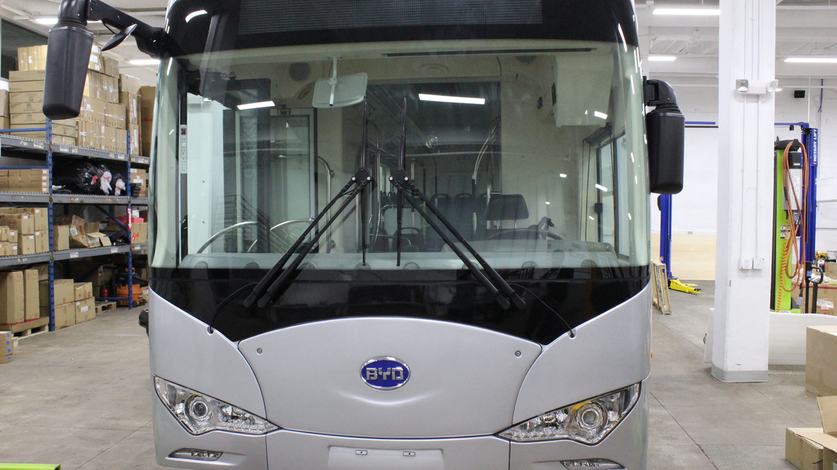 Electric Bus Fleet Brings Chinese Manufacturing To America : NPR