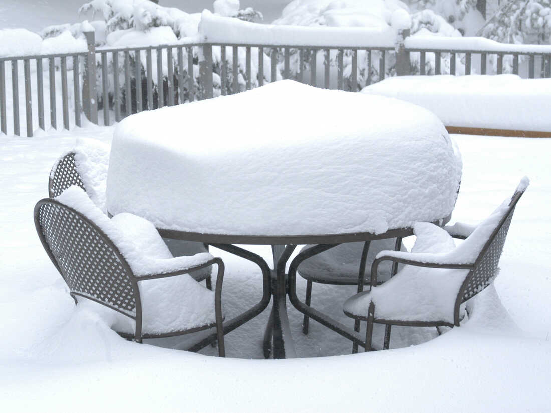 Please Send This Man Photos Of Snow On Your Patio Furniture : The Two ...