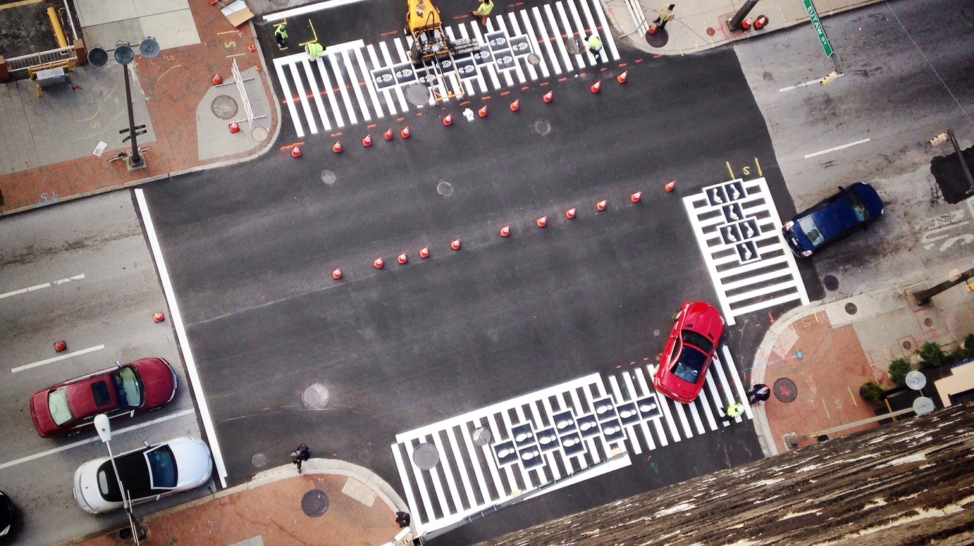 Something Cool: A 'Hopscotch Crosswalk' In Baltimore : The Two-Way : NPR