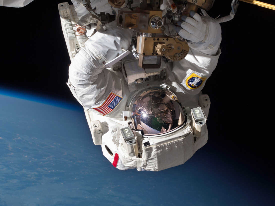 Astronauts Ready For Marathon Spacewalks : The Two-Way : NPR