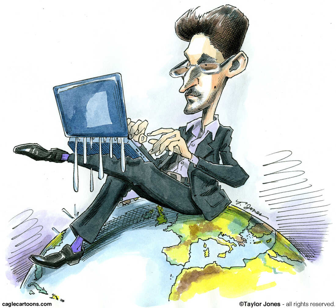 Double Take 'Toons: Snowden Storm Continues? : NPR