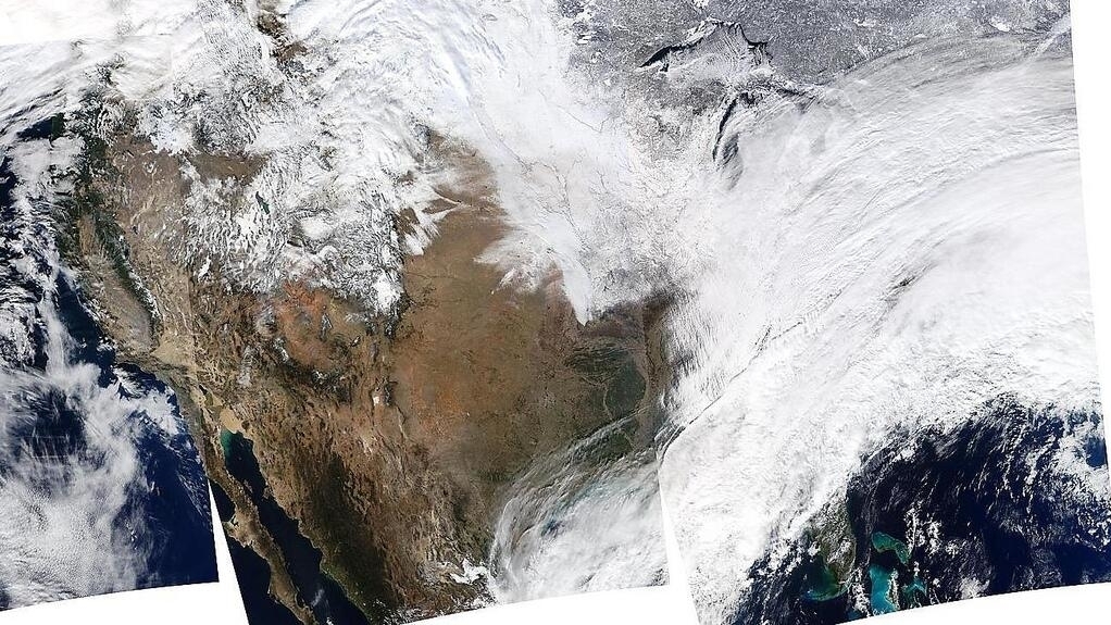 This Week's Massive Winter Storm, Seen From Space : The Two-Way : NPR