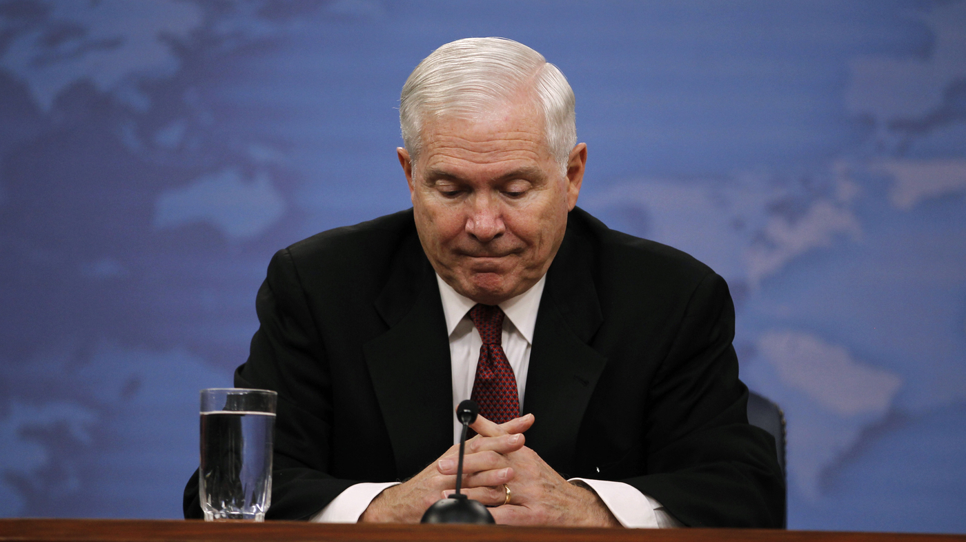 Gates Says He Wept Each Evening Over Troops' Deaths : The Two-Way : NPR
