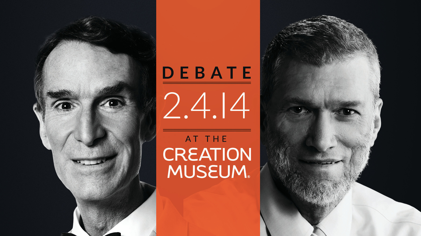 Creationism Vs. Evolution: The Debate Is Live Tonight : The Two-Way : NPR
