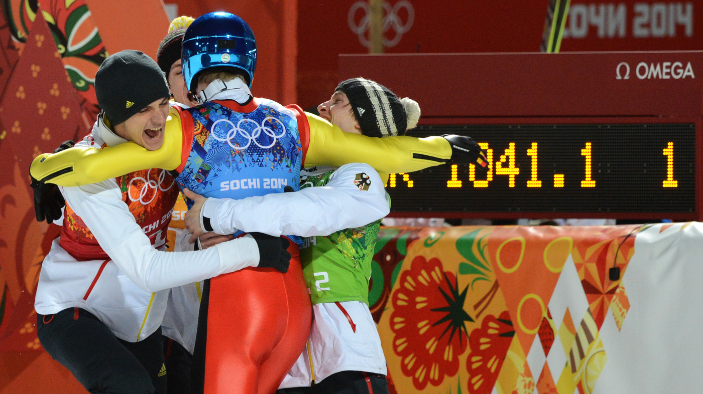 Olympic Photo Of The Day: Teamwork : NPR