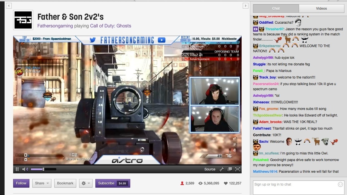 A Father Plays Call Of Duty With His Son, Watched By Thousands : All ...