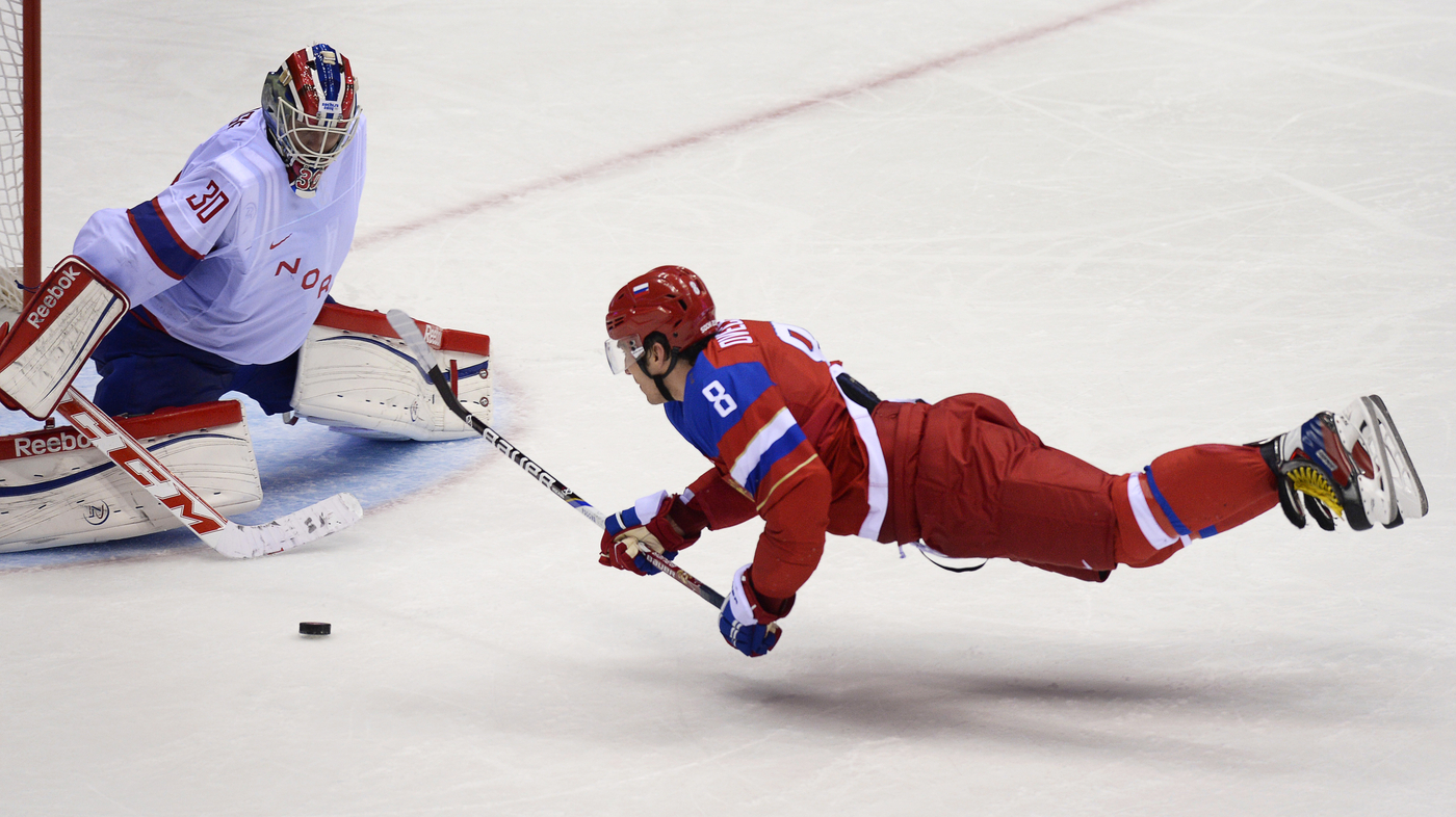Olympic Photo Of The Day: The Floating Hockey Player : NPR