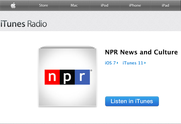NPR Becomes First News Provider on iTunes Radio
