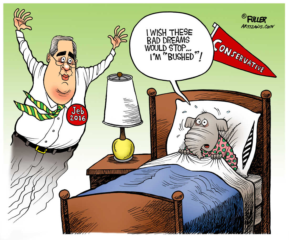 Double Take 'Toons: Bush-Clinton Round 2? : NPR