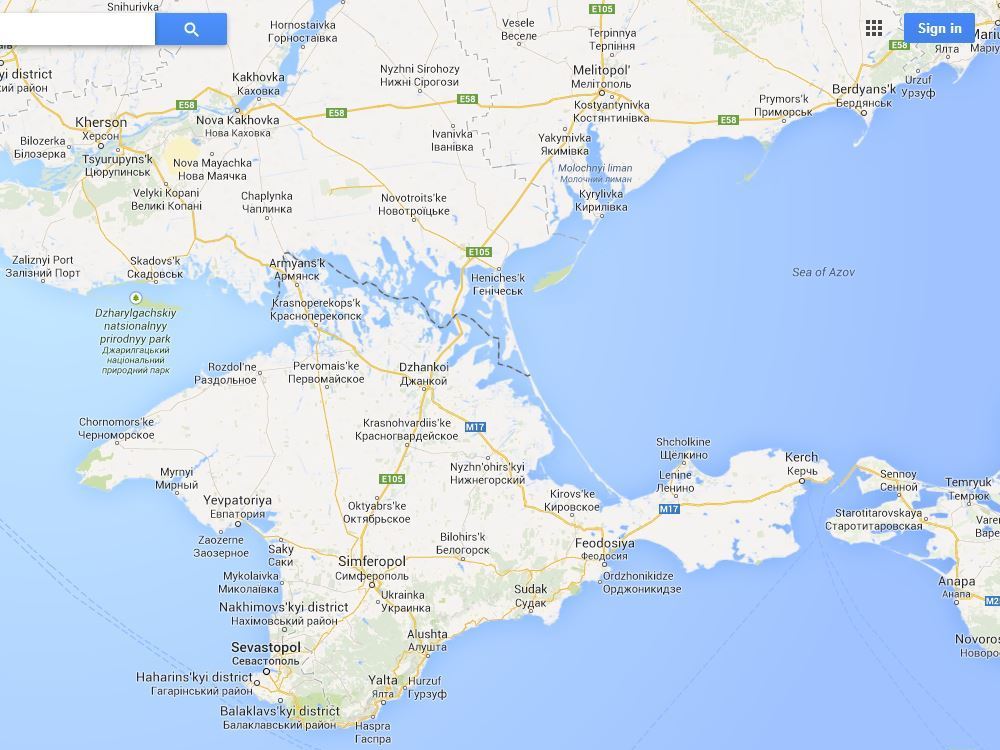 With Crimean Borders In Dispute, Google Maps Has It Both Ways | NCPR News
