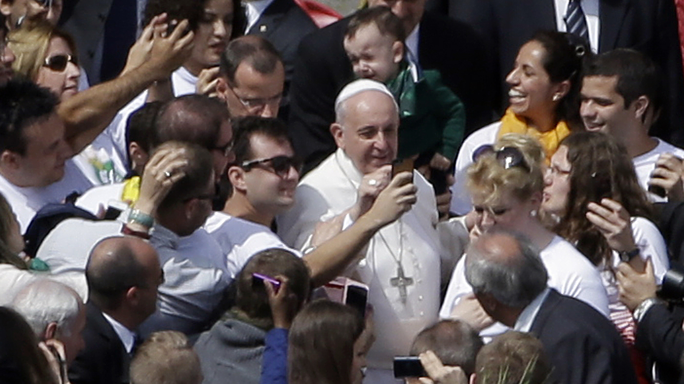 Pope Francis Poses For Selfies With Crowd At St. Peter's : The Two-Way ...