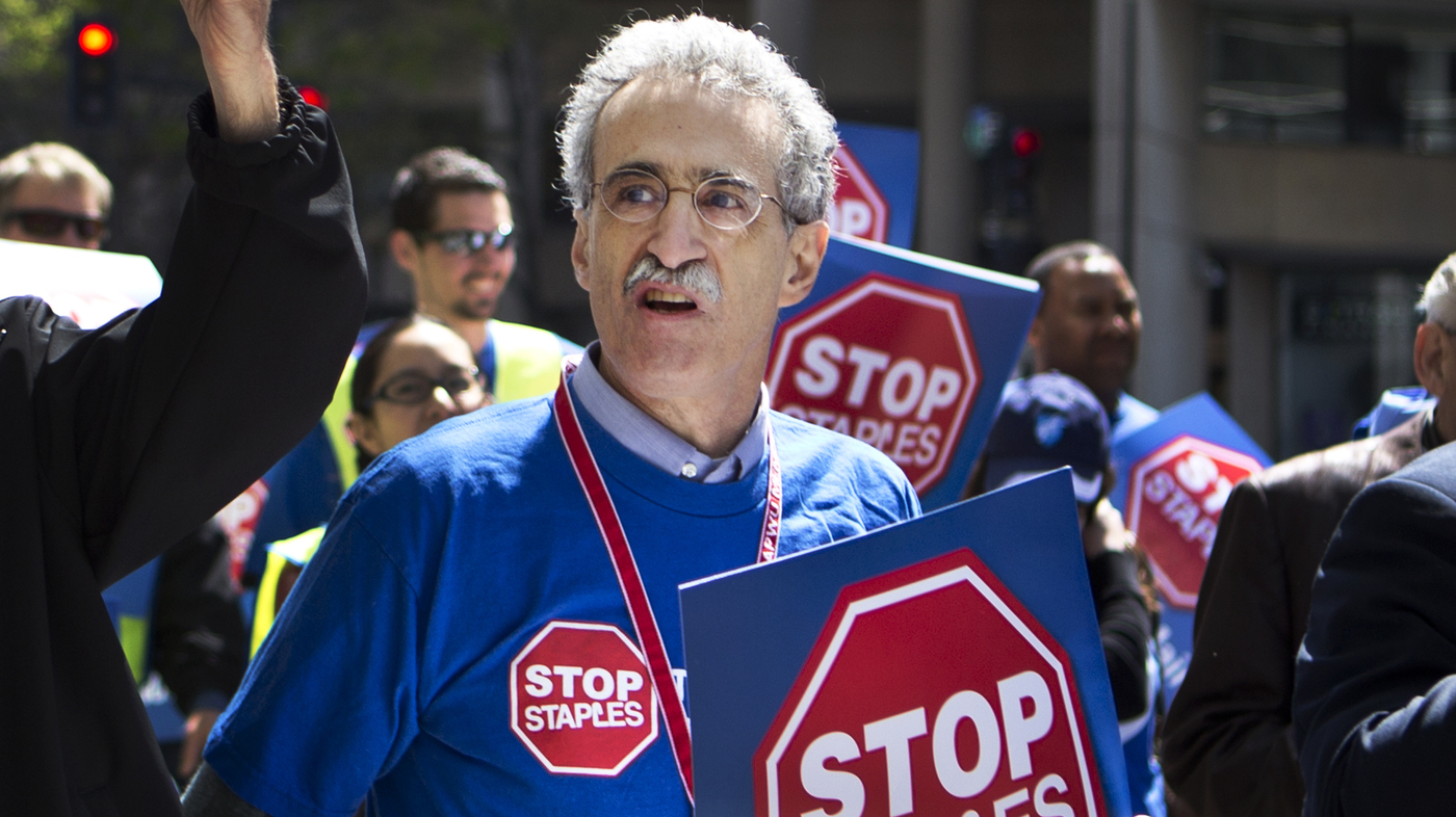 Postal Workers Protest At Staples Over Shift In Jobs : NPR