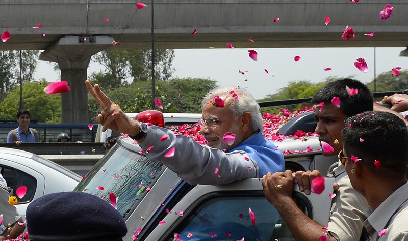 In Photos: India's Prime Minister-Elect Receives Hero's Welcome In ...