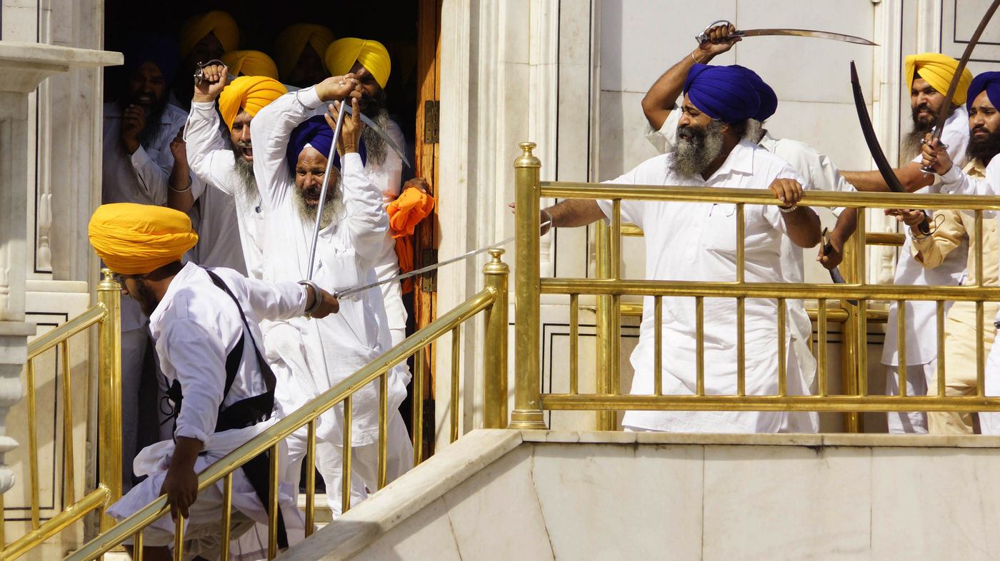 Sword Fights Break Out In A Clash At India's Golden Temple : The Two ...