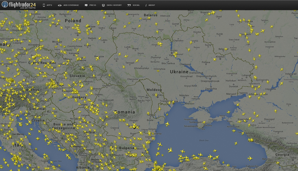 Some Airlines Say They Are Avoiding Ukrainian Airspace : The Two-Way : NPR