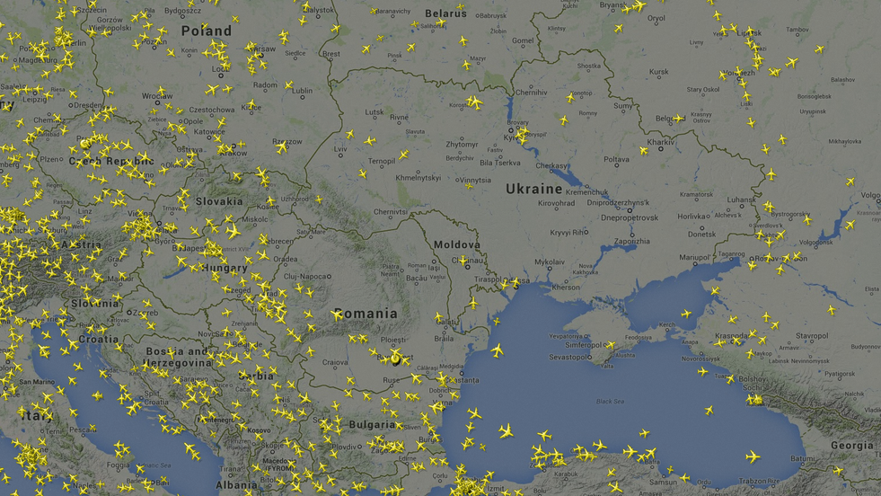 Some Airlines Say They Are Avoiding Ukrainian Airspace : The Two-Way : NPR