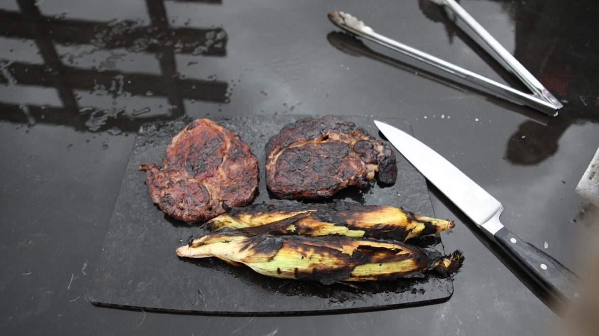 Chef Grills Steak, Volcano-Style, With Molten Lava : The Salt : NPR
