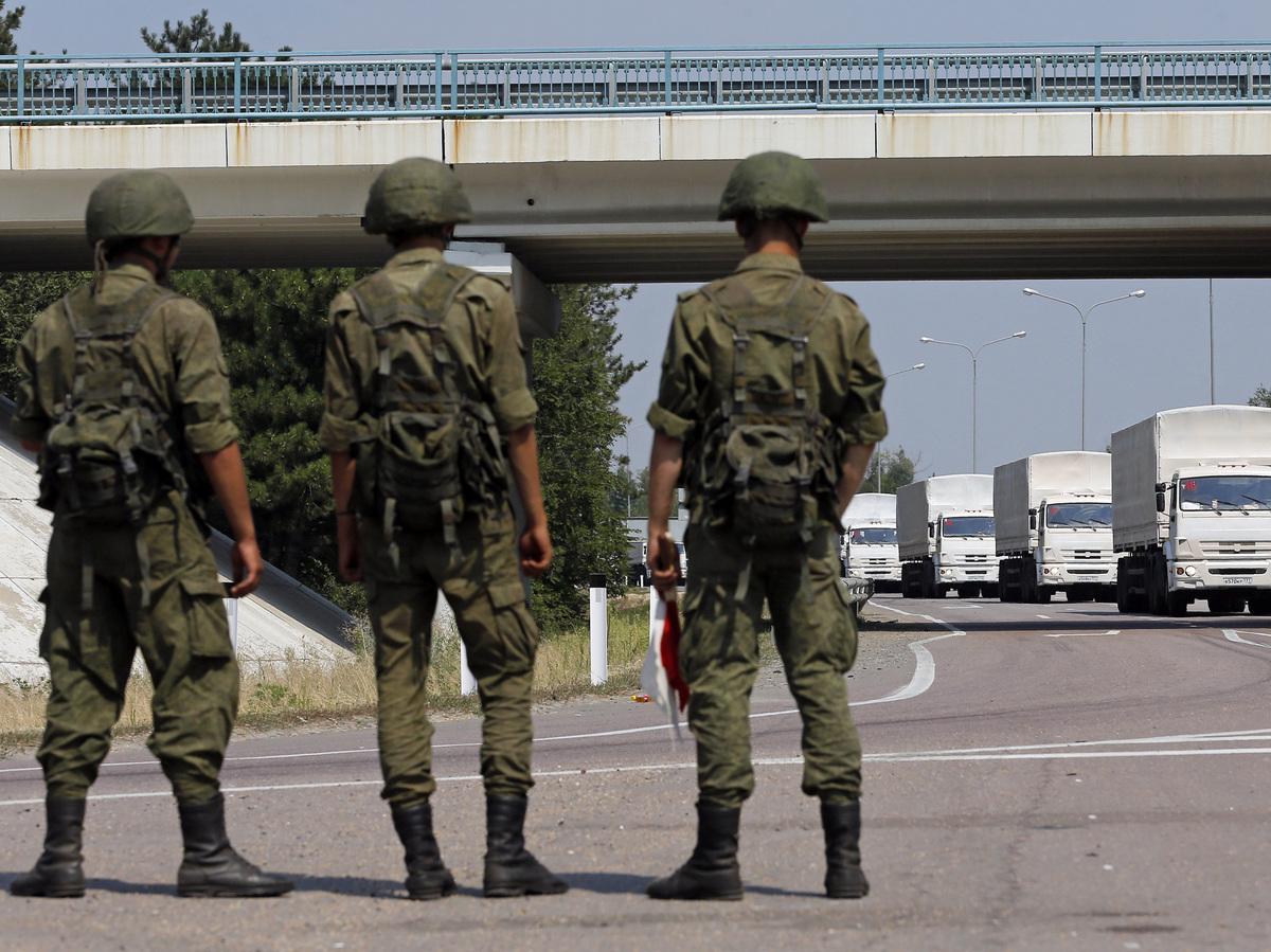 Russian Aid Convoy Resumes Move Toward Ukraine Border : The Two-Way : NPR