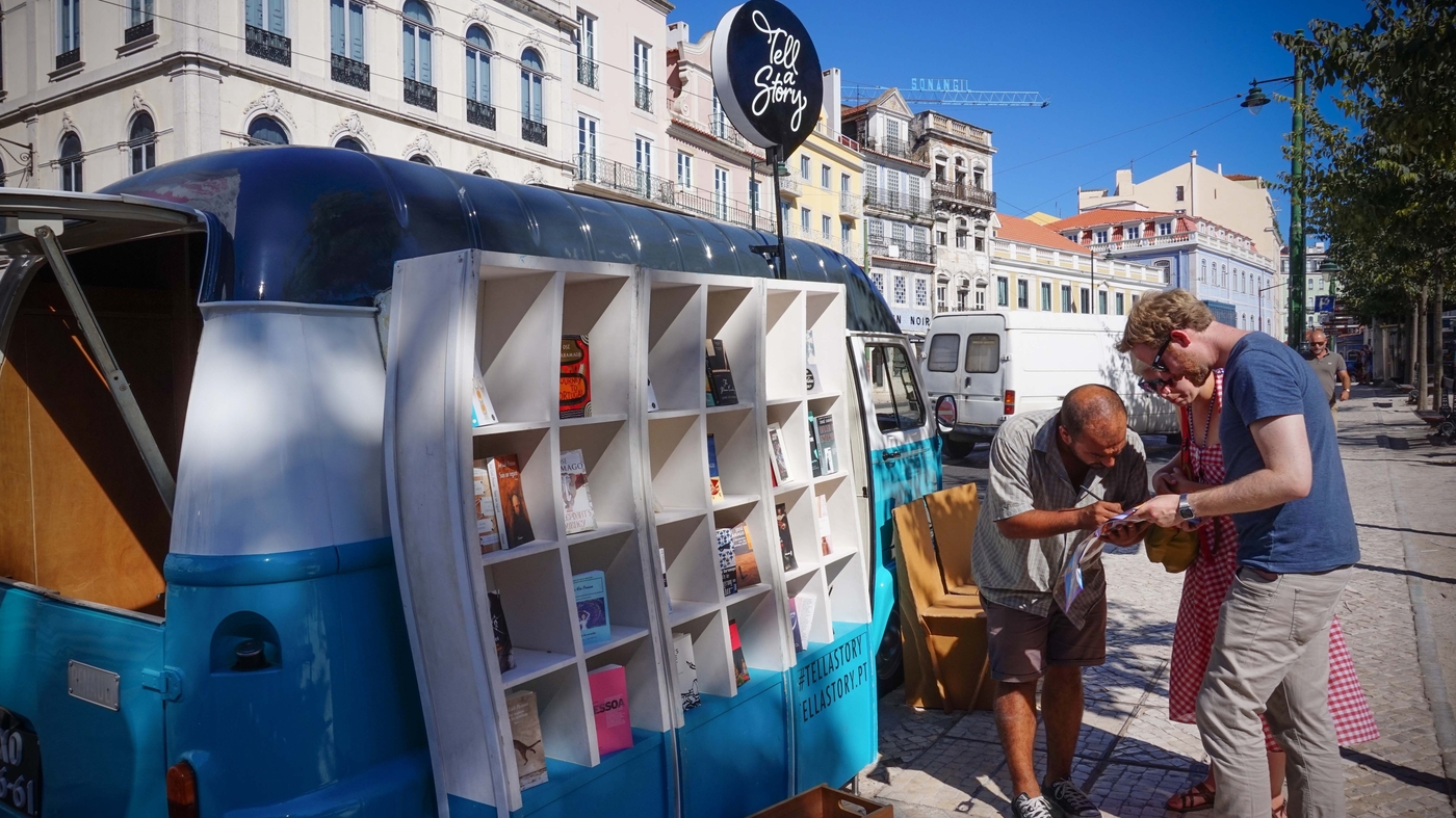 Travelling Books: Vintage Van Carries Literature Around Lisbon : NPR