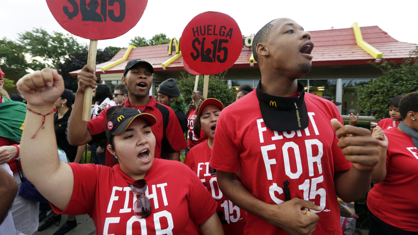 Across The Country, Fast-Food Workers Rally For $15-An-Hour Pay : The ...
