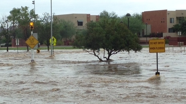 Floods Hit Phoenix In Area's Wettest Day Ever Recorded : The Two-Way : NPR