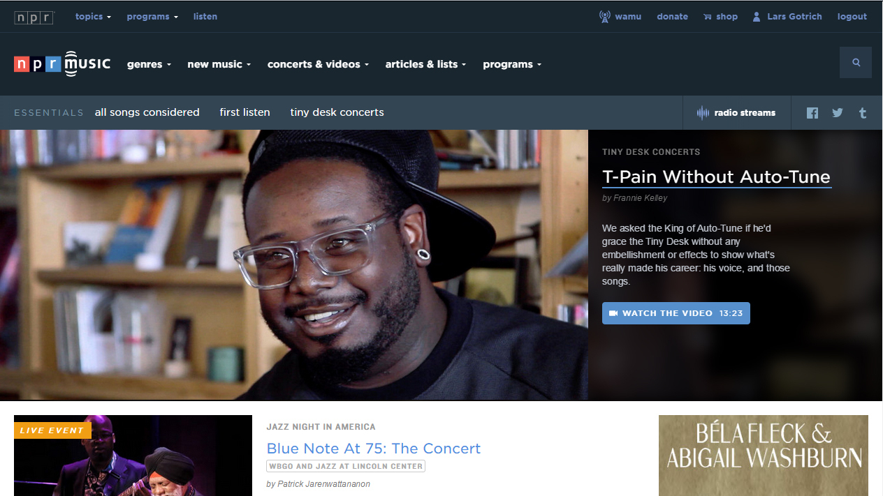 NPR Music Launches New Home Page : NPR Extra : NPR
