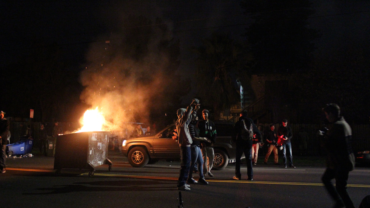 Bay Area Protests Turn Violent For Second Night In A Row : The Two-Way ...