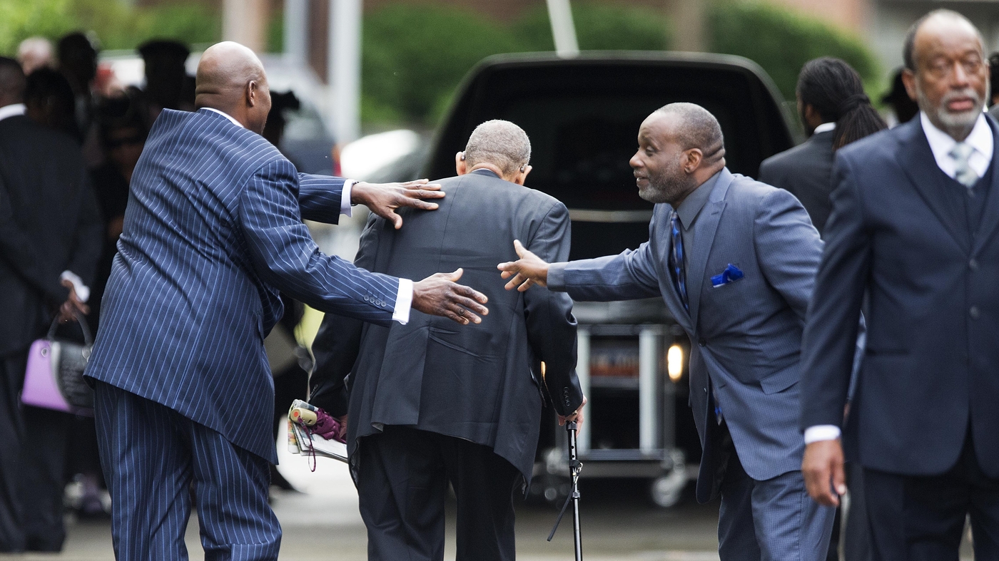 At Walter Scott's Funeral, An Unexpected Conversation : Code Switch : NPR