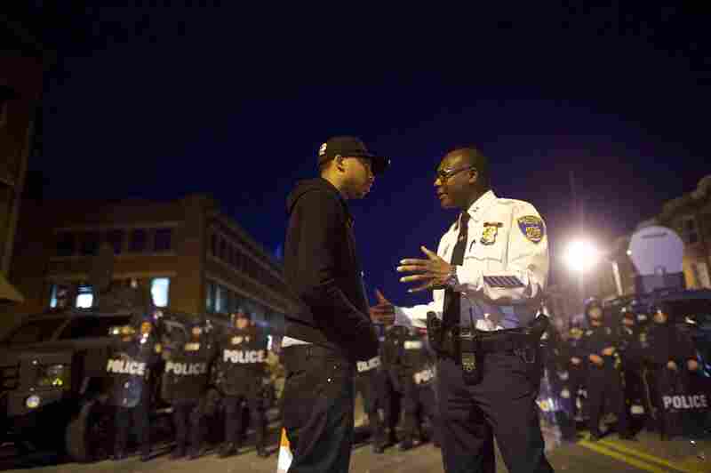 As Curfew Goes Into Effect, Baltimore Police Clear Defiant Crowds : The ...