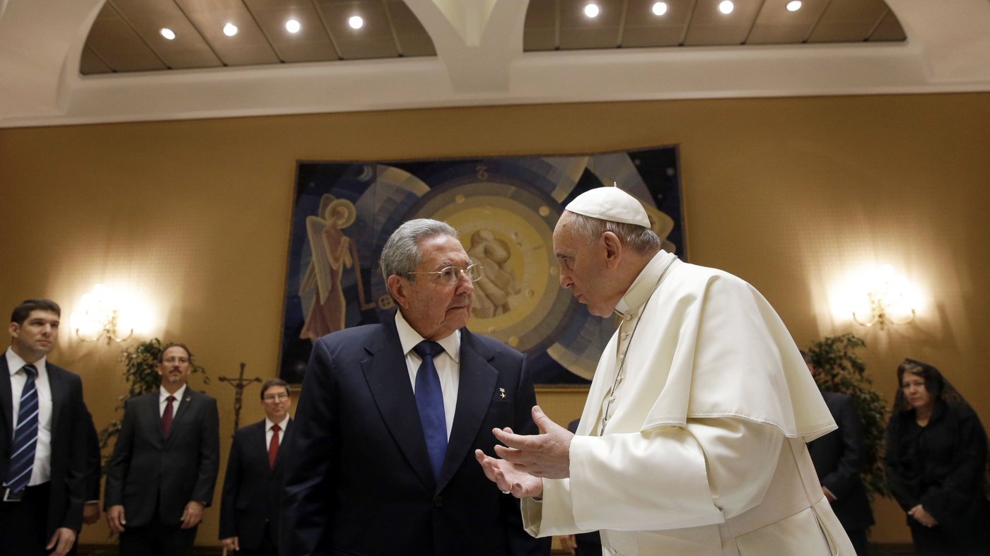 Raul Castro Says Pope Inspiring Him To Return To Church : The Two-Way : NPR