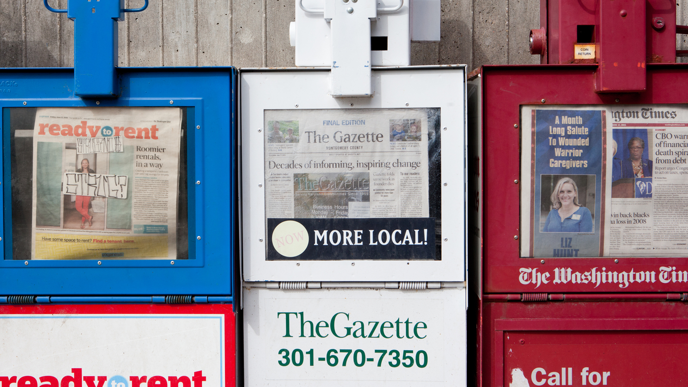 When The Local Paper Closes, Where Does The Community Turn? : NPR