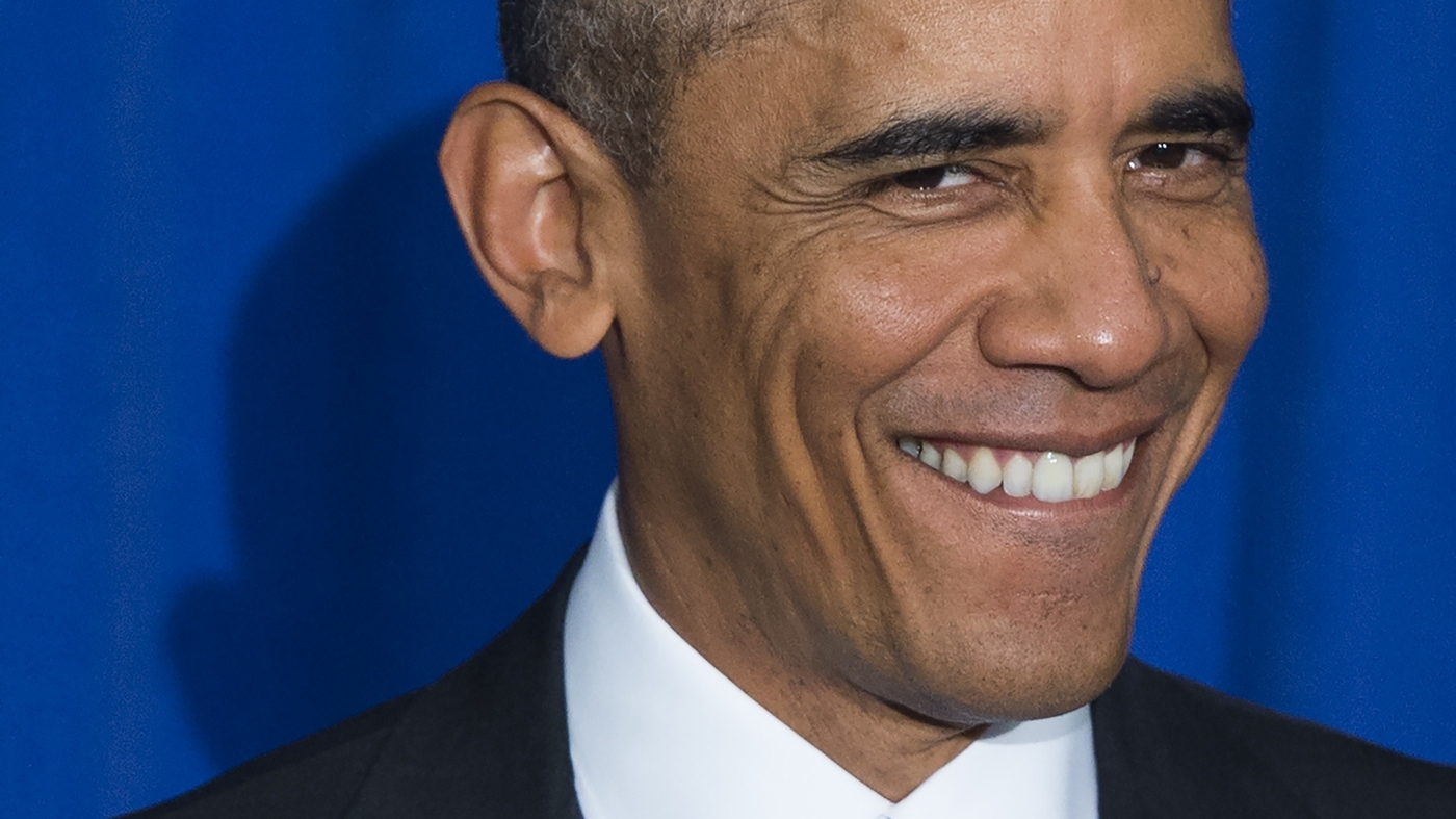 A Less-Restrained Obama Finally Says 'Bucket' : It's All Politics : NPR