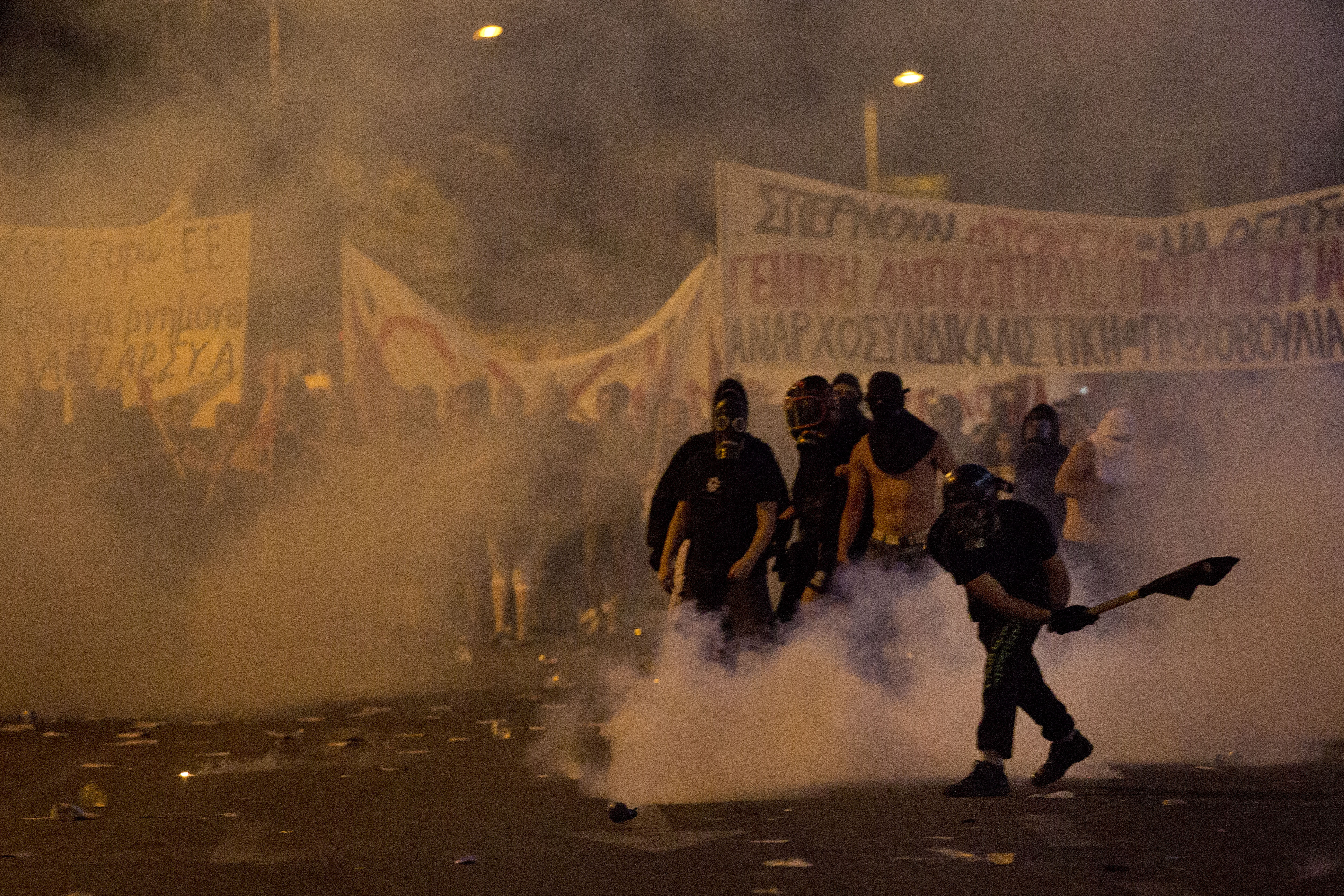 IN PHOTOS: Protests Turn Violent In Greece | WBUR