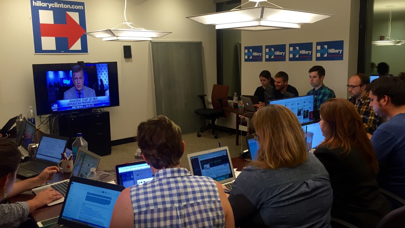 Inside Hillary Clinton's Debate Watch War Room : It's All Politics : NPR