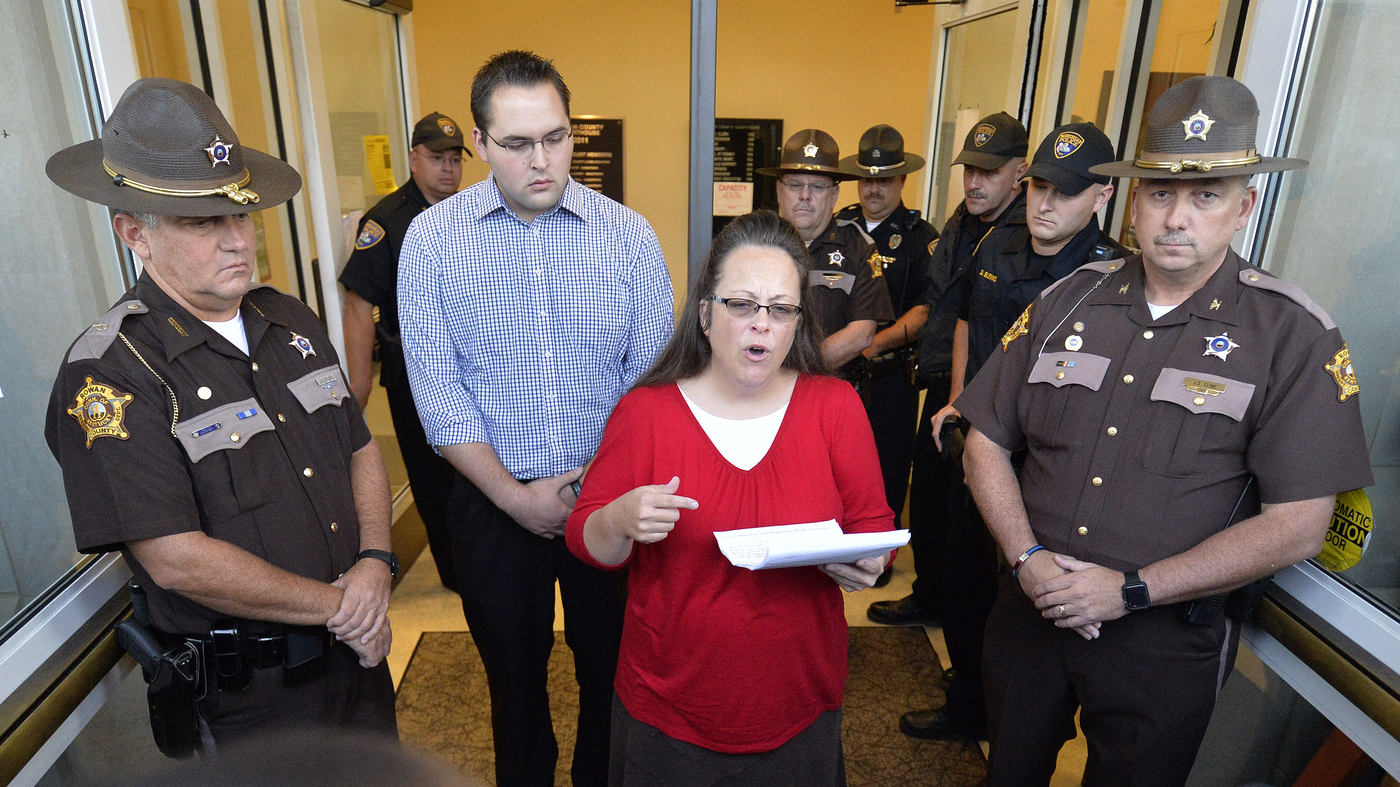 Kim Davis Back At Work, But Remains Defiant : The Two-Way : NPR