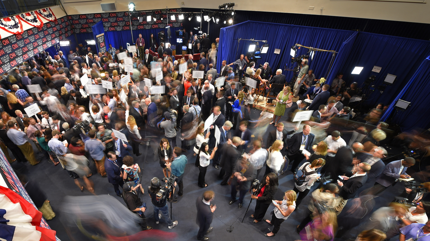 Inside The Debate Spin Room, Where Everybody Wins : It's All Politics : NPR