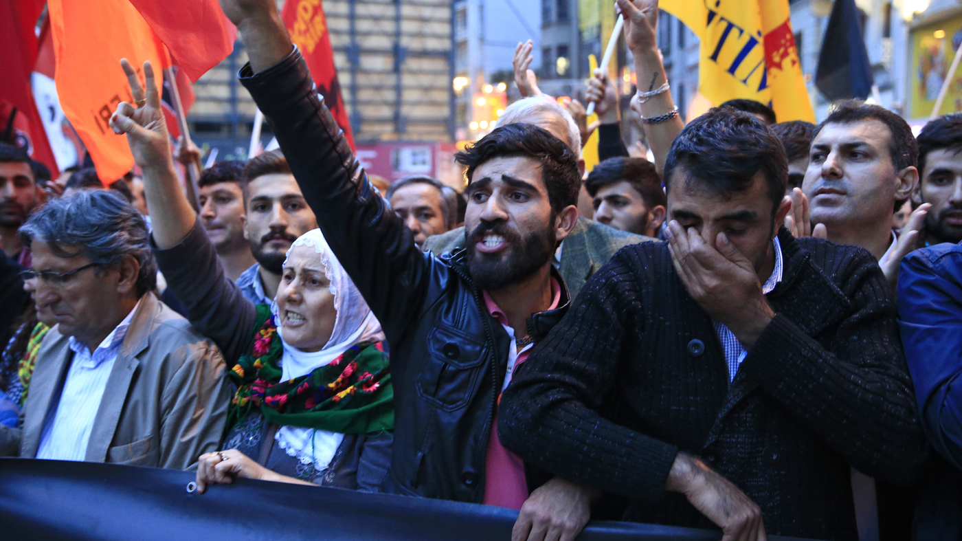 Thousands March In Ankara To Mourn Bombing Victims : The Two-Way : NPR